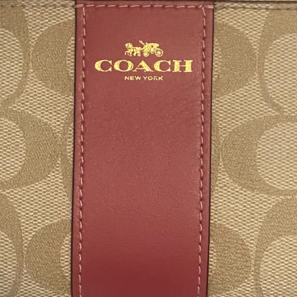 Coach | Bags | Authentic Corner Zip Wristlet In Signature Canvas With ...
